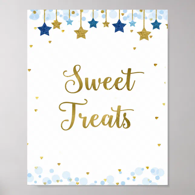 Twinkle Twinkle Watercolor Sweet Treats Sign | Zazzle