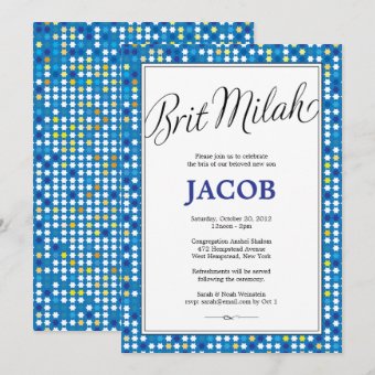 Twinkling Stars Bris/Circumcision Invitation | Zazzle
