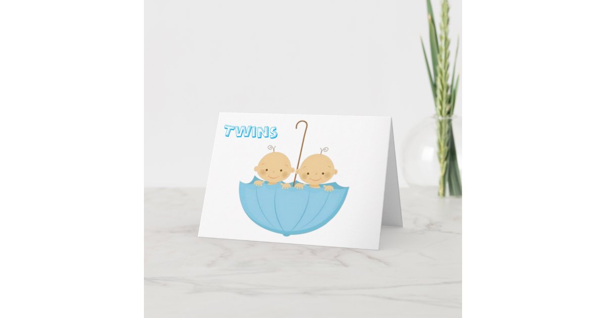 TWINS DOUBLE THE LOVE AND DOUBLE THE FUN CARD | Zazzle