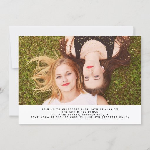 Twins Graduation Photo Invitation | Zazzle