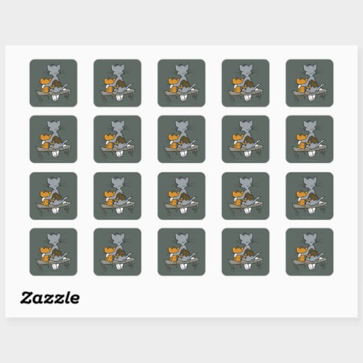 Twist Square Sticker | Zazzle