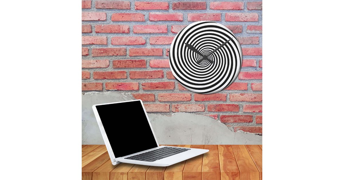 Twist Time Hypnosis Spiral Clock | Zazzle