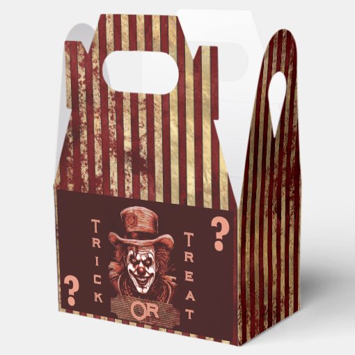 Twisted Trickster scary clown Favor Boxes | Zazzle