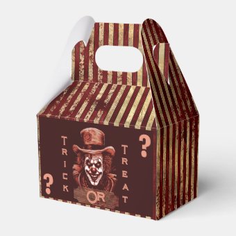 Twisted Trickster scary clown Favor Boxes | Zazzle