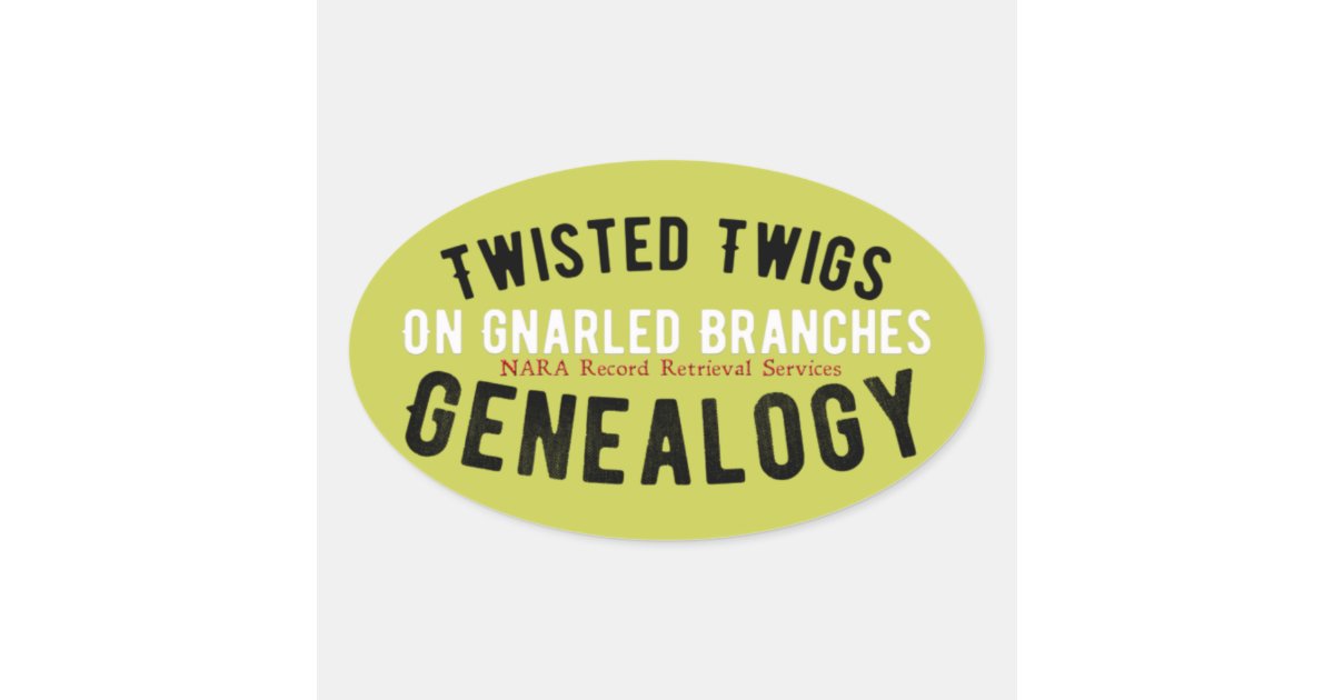 Twisted Twigs Genealogy Stickers | Zazzle