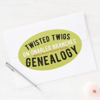 Twisted Twigs Genealogy Stickers | Zazzle