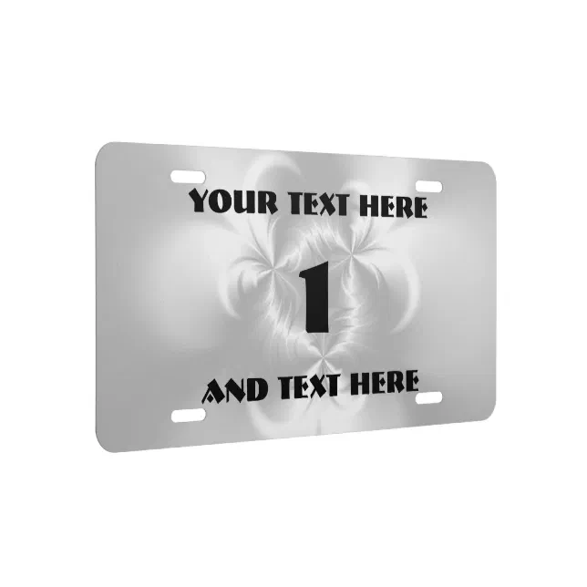 Twisted White Pearl License Plate | Zazzle