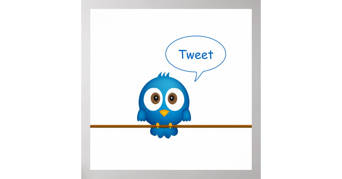 Twitter bird poster | Zazzle