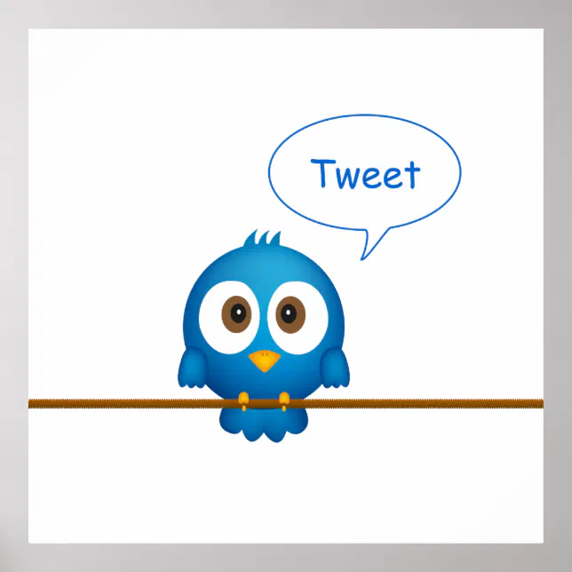 Twitter bird poster | Zazzle