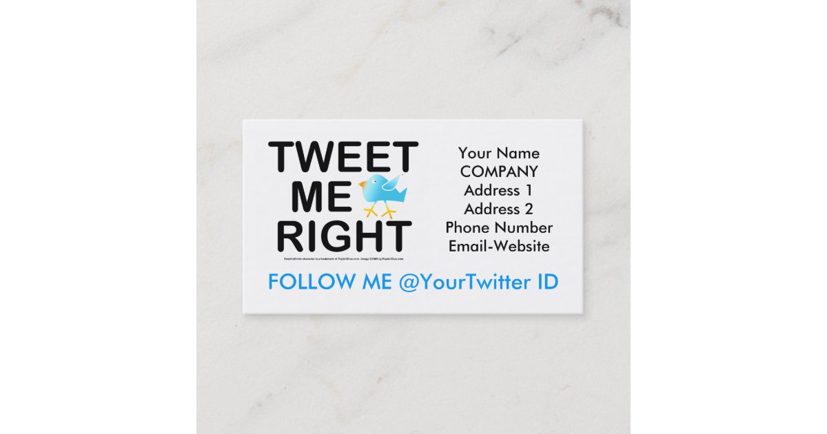 Twitter Business Card | Zazzle