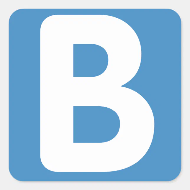 Twitter emoji - Letter B Square Sticker | Zazzle
