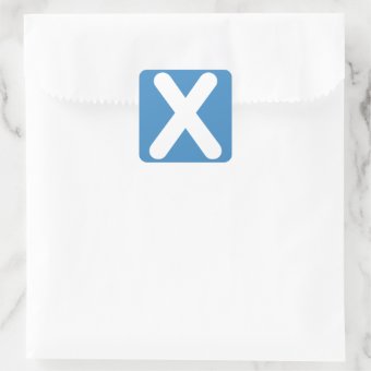 Twitter emoji - Letter X Square Sticker | Zazzle