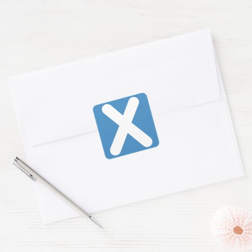 Twitter emoji - Letter X Square Sticker | Zazzle