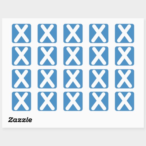 Twitter emoji - Letter X Square Sticker | Zazzle