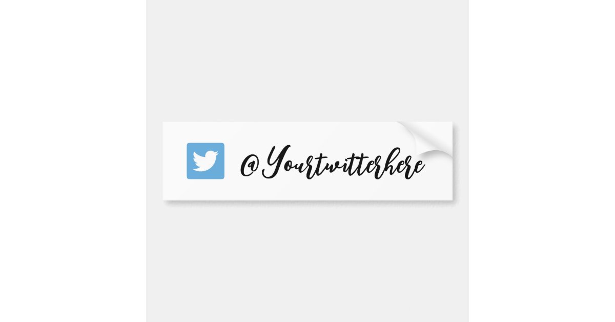 Twitter Handle Script sticker | Zazzle