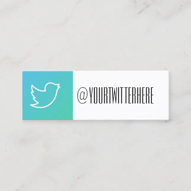 twitter modern social media business card | Zazzle