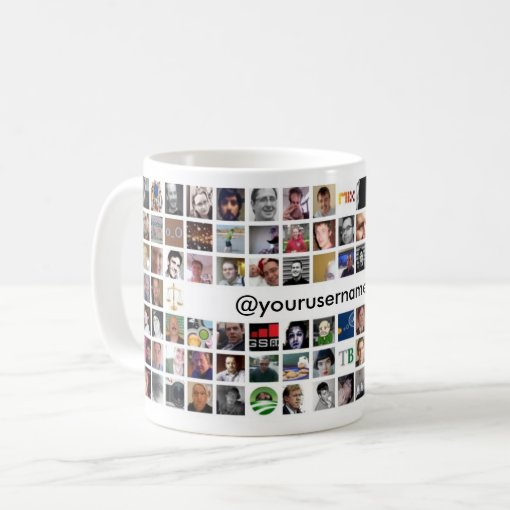 Twitter Mosaic Mug - Customized | Zazzle