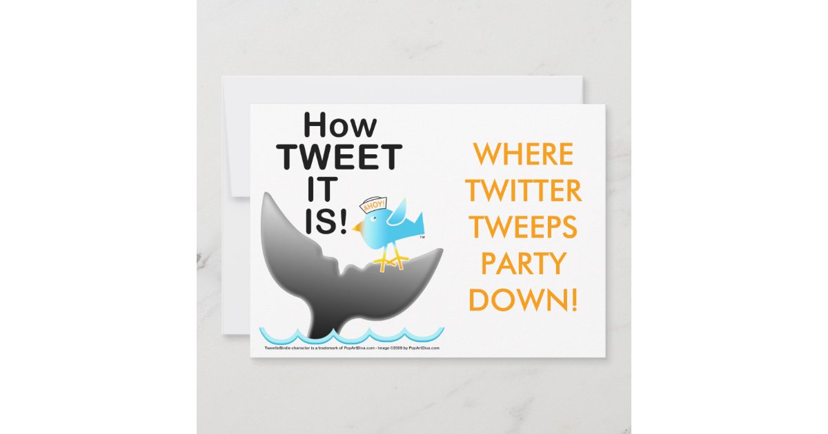Twitter Party Invitations - How TWEET It Is! | Zazzle