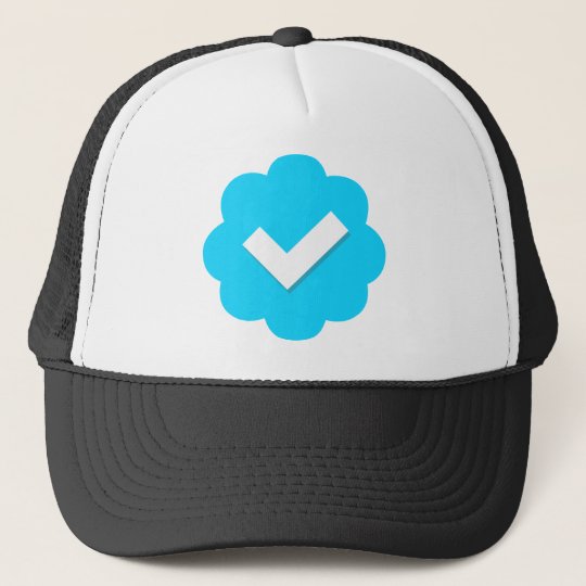 Twitter Verified Badge Trucker Hat | Zazzle.com