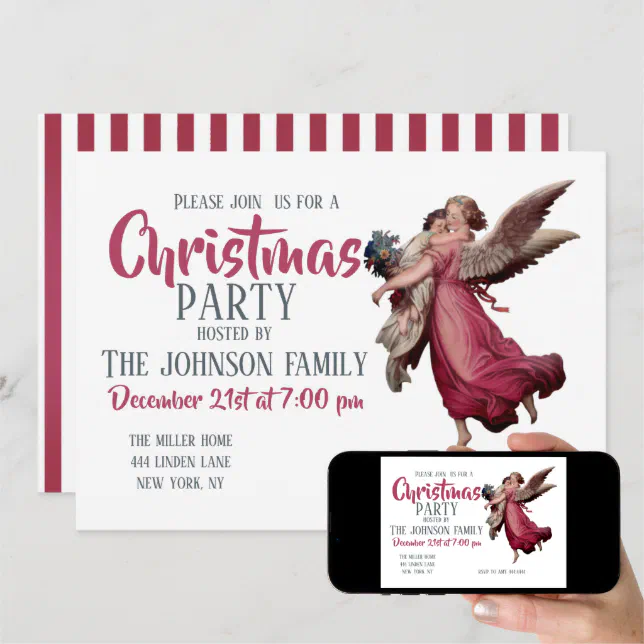 Two Angels in Flight Invitation | Zazzle