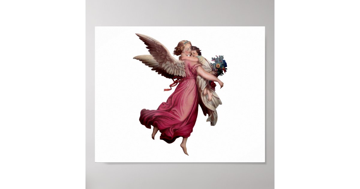 Two Angels in Flight Poster | Zazzle