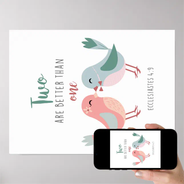 two are better than one christian poster | Zazzle