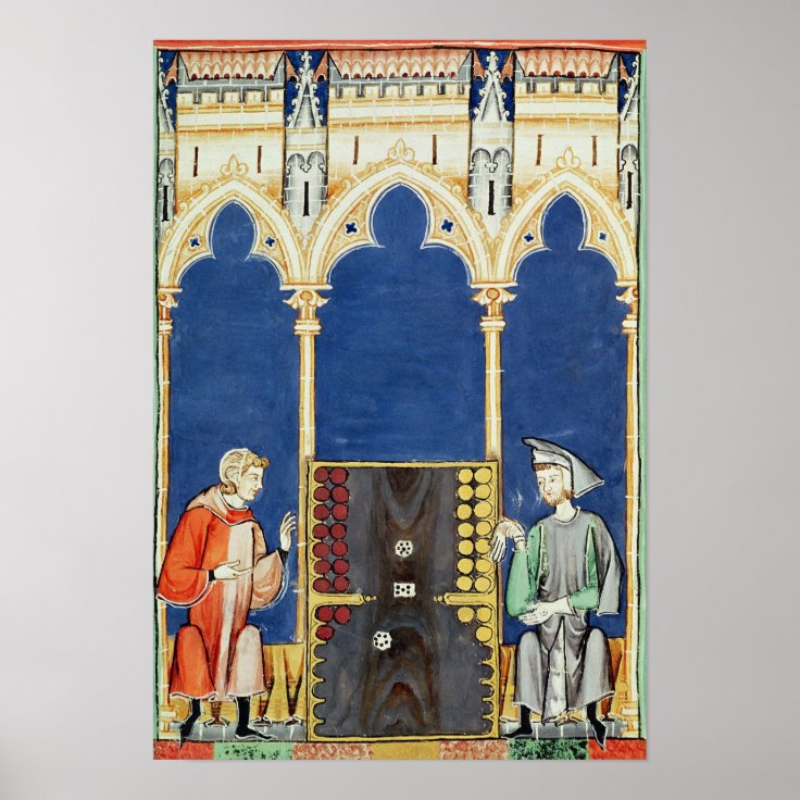 Two Backgammon Players Poster | Zazzle