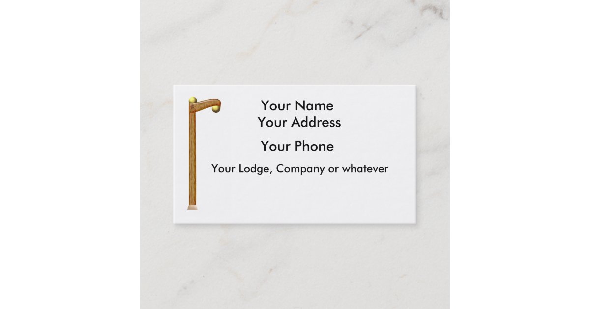 Two Ball Cane Business Card | Zazzle