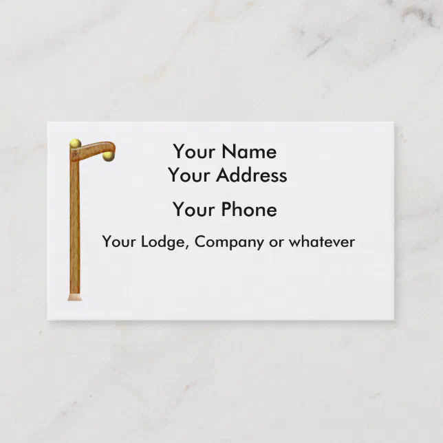 Two Ball Cane Business Card | Zazzle