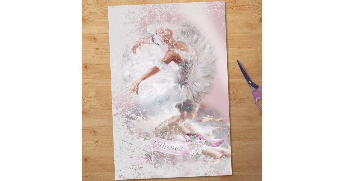 Two Ballerinas Dance Decoupage Tissue Paper | Zazzle