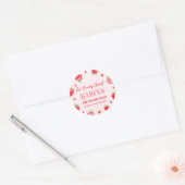 Two Berry Sweet Babies Strawberry Twin Baby Shower Classic Round ...