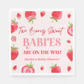 Two Berry Sweet Babies Strawberry Twin Baby Shower Napkins | Zazzle