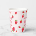 Two Berry Sweet Babies Strawberry Twin Baby Shower Paper Cups | Zazzle