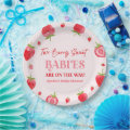 Two Berry Sweet Babies Strawberry Twin Baby Shower Paper Plates | Zazzle