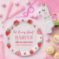 Two Berry Sweet Babies Strawberry Twin Baby Shower Paper Plates | Zazzle