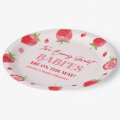 Two Berry Sweet Babies Strawberry Twin Baby Shower Paper Plates | Zazzle