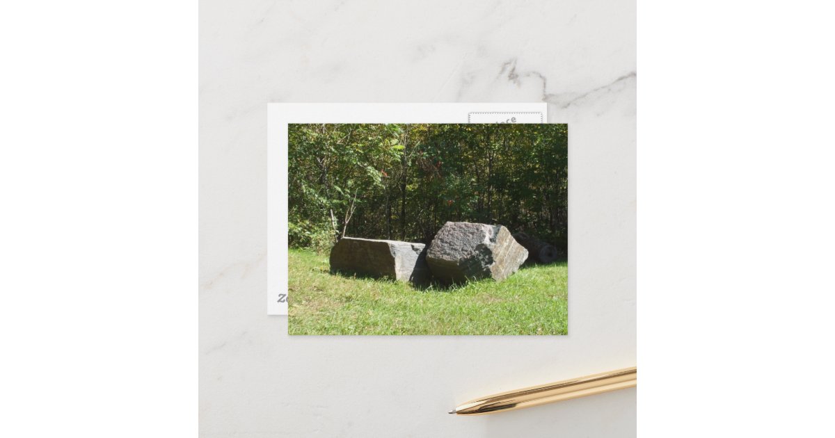 Two Big Rocks on Grass Postcard | Zazzle