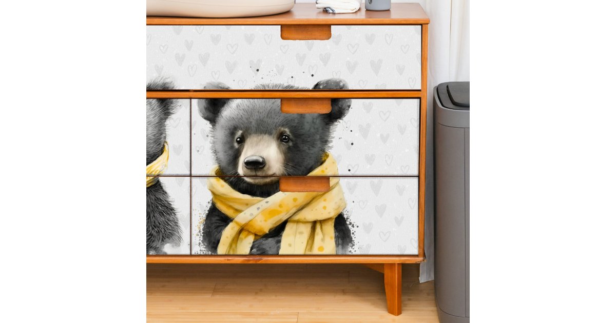 Two Black Bears Nursery Decoupage Tissue Paper | Zazzle