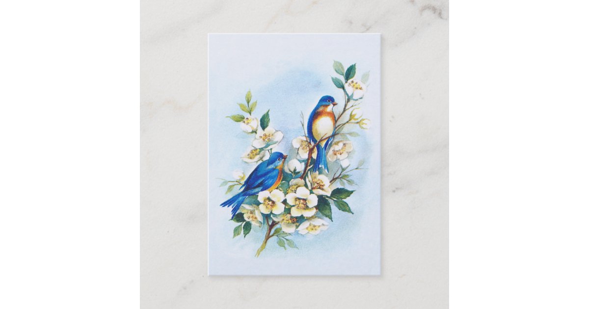 Two Bluebirds Business Card | Zazzle