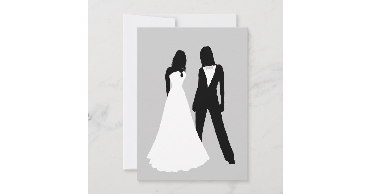 Two Brides Wedding Invitation | Zazzle