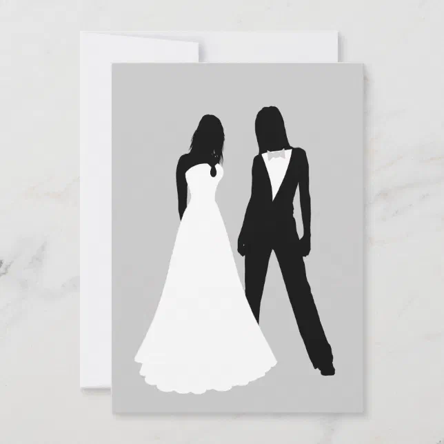 Two Brides Wedding Invitation | Zazzle