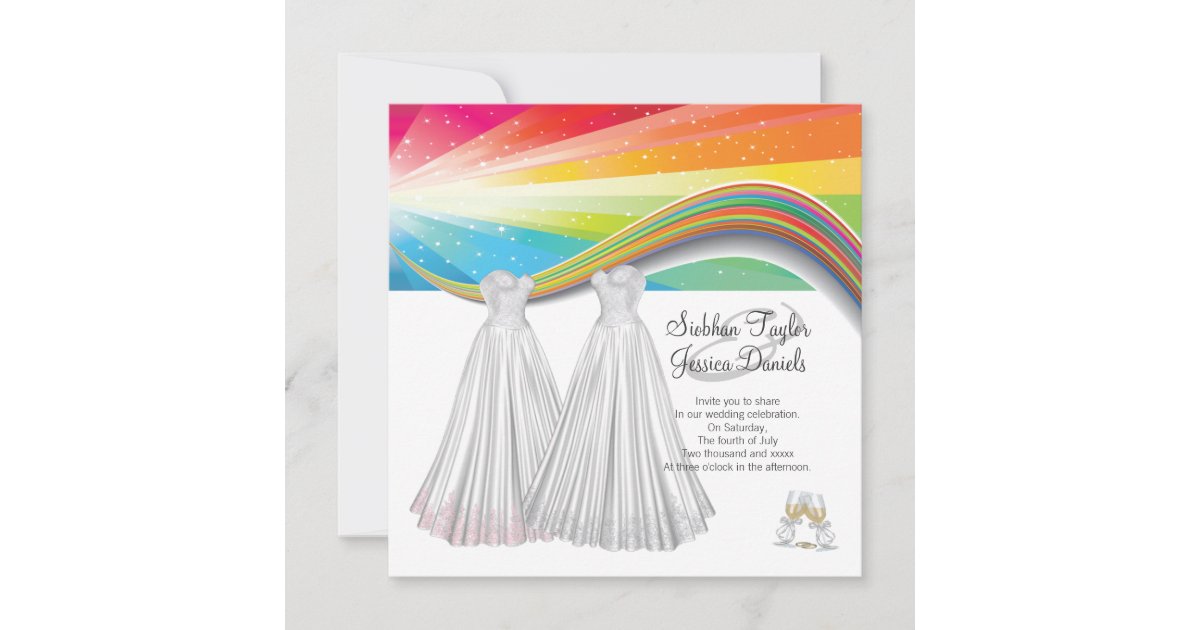 Two Brides Wedding Invitation | Zazzle