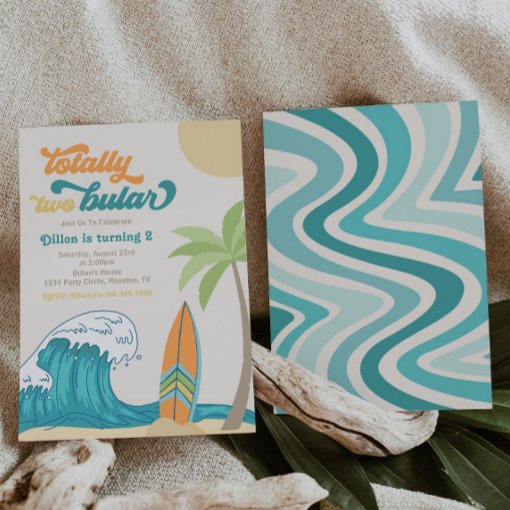 Two-Bular Birthday Invitation | Surf Invitation | Zazzle