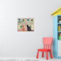 Two Cats at the Window Scenic Serene Flowers Poster | Zazzle