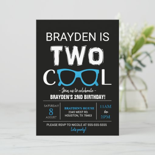 Two Cool 2nd Birthday Invitation | Zazzle