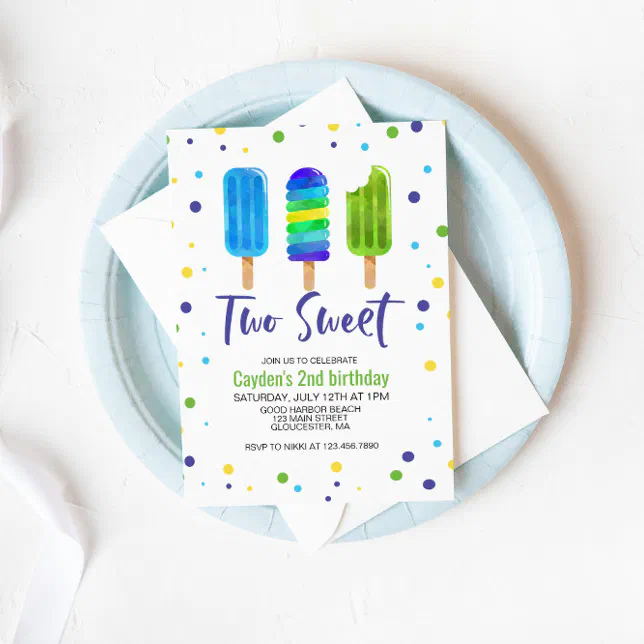 Two Cool 2nd Birthday Invitation | Zazzle