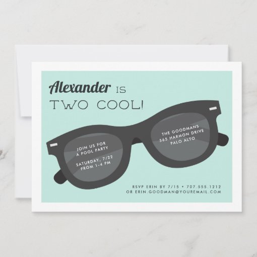 Two Cool | Summer Sunnies Birthday Party Invite | Zazzle