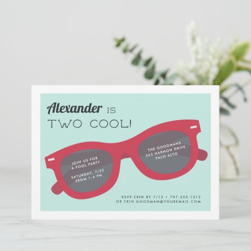 Two Cool | Summer Sunnies Birthday Party Invite | Zazzle