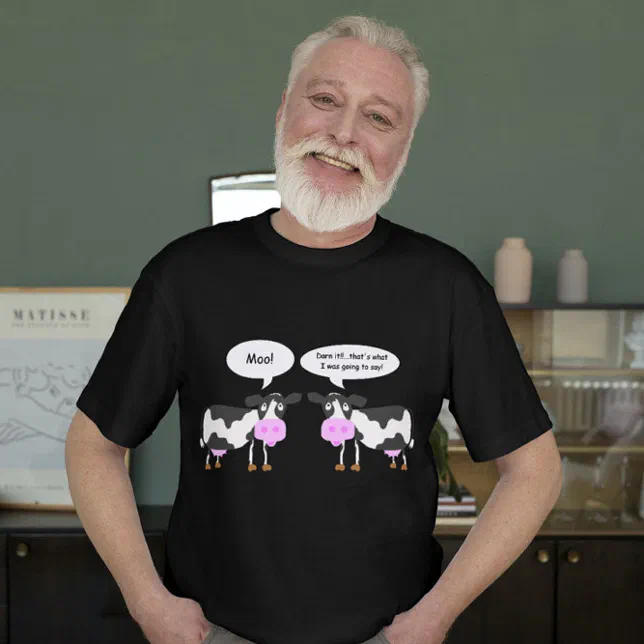 Two Cows Joke T-Shirt | Zazzle