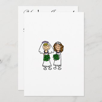 Two Cute Little Brides Invitation | Zazzle